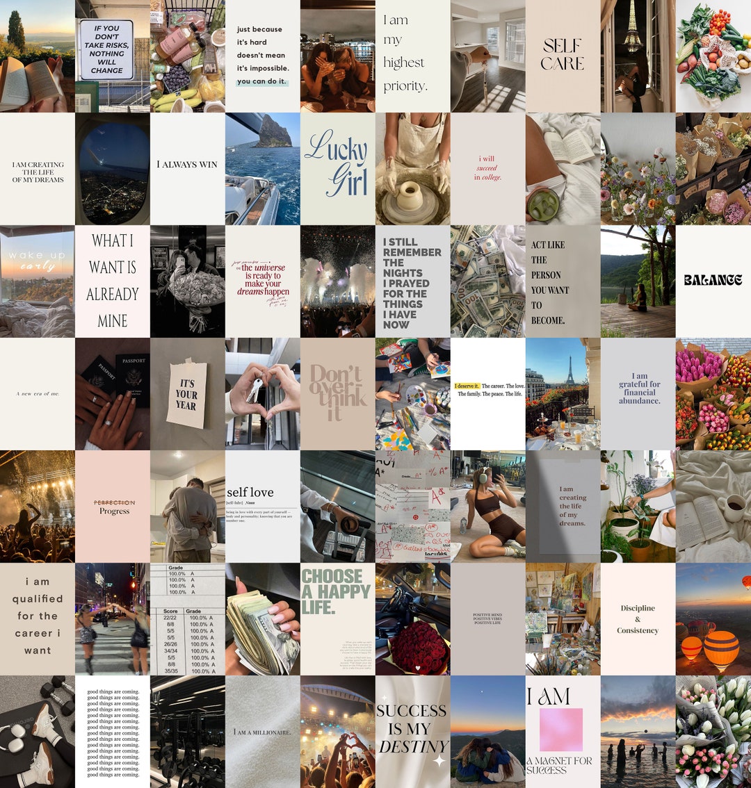 70 PCS | 2026 Vision Board Wish List Aesthetic Ideas Collage Kit ...