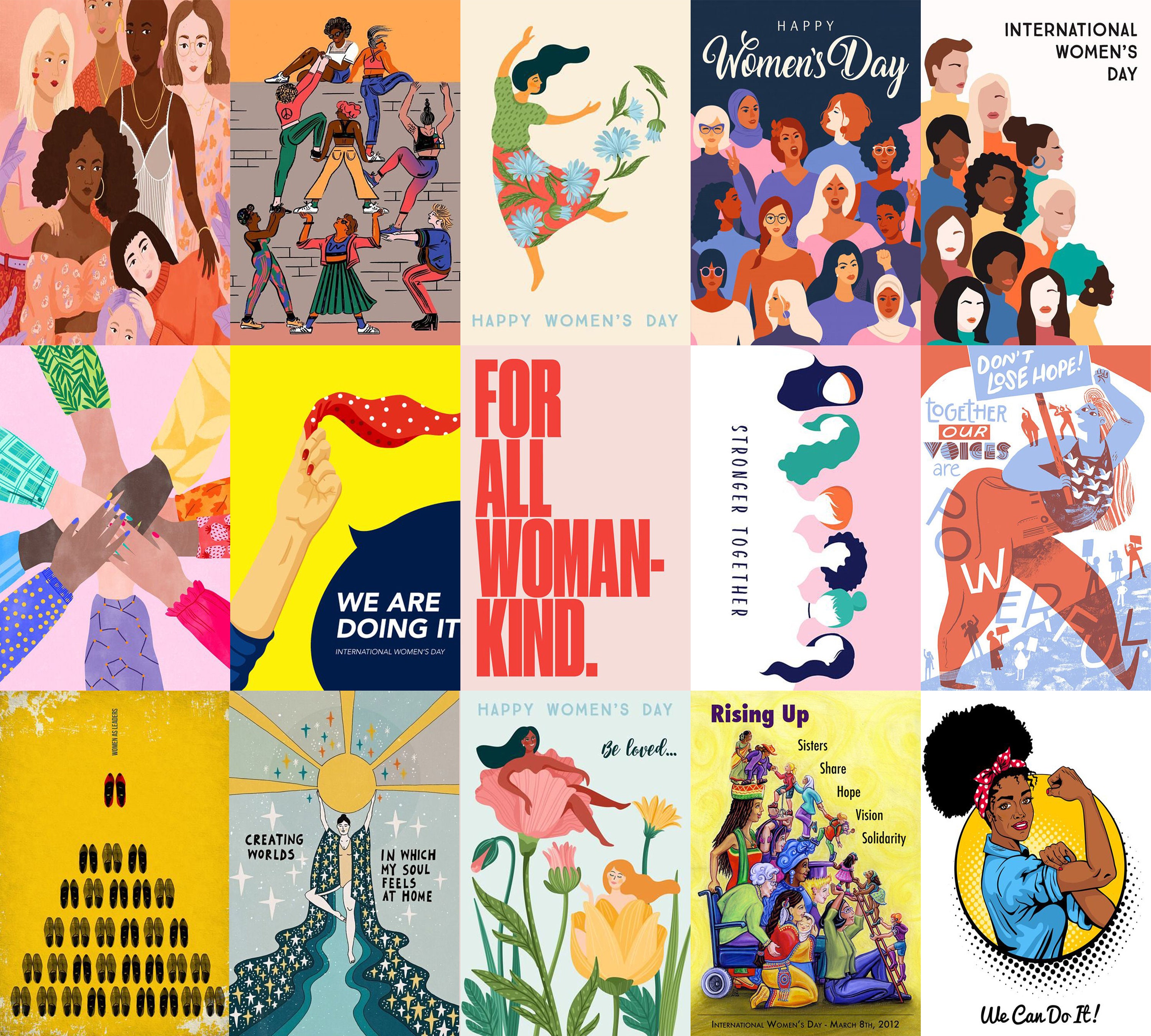 Feminist Poster Collage Kit: International Women's Day Art (digital ...