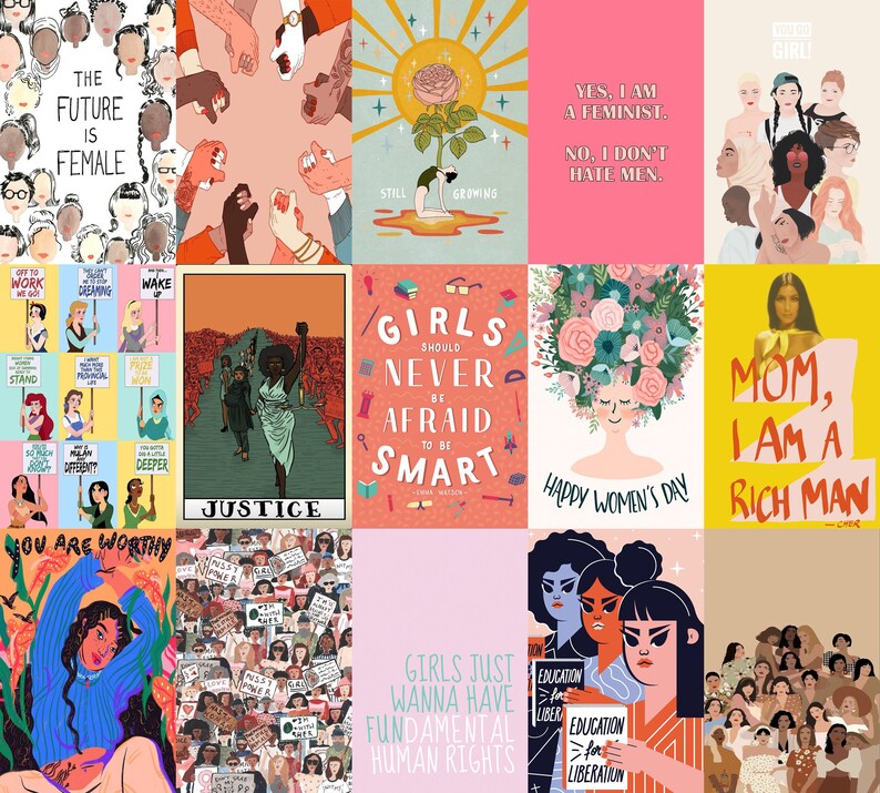 Feminist Poster Collage Kit: International Women's Day Art (digital ...