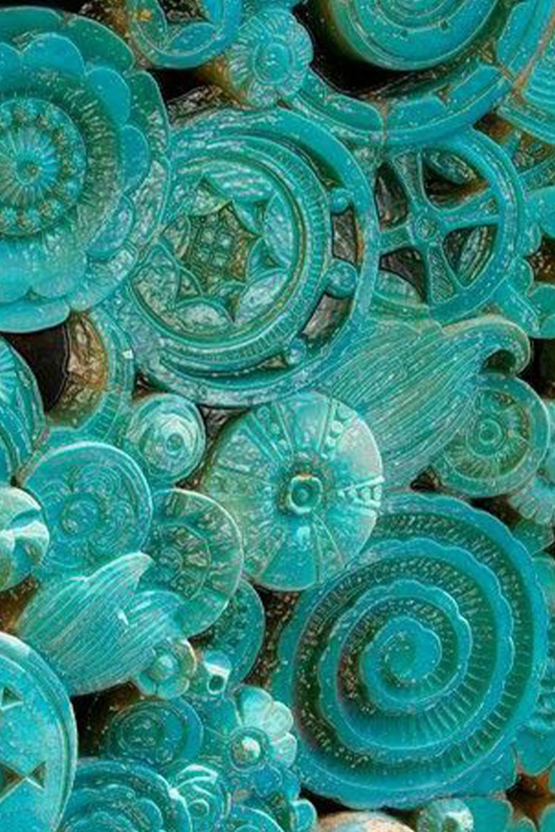 84 PCS Aqua Aesthetic Collage Kit Turquoise Mint Wall Art Poster Kit ...