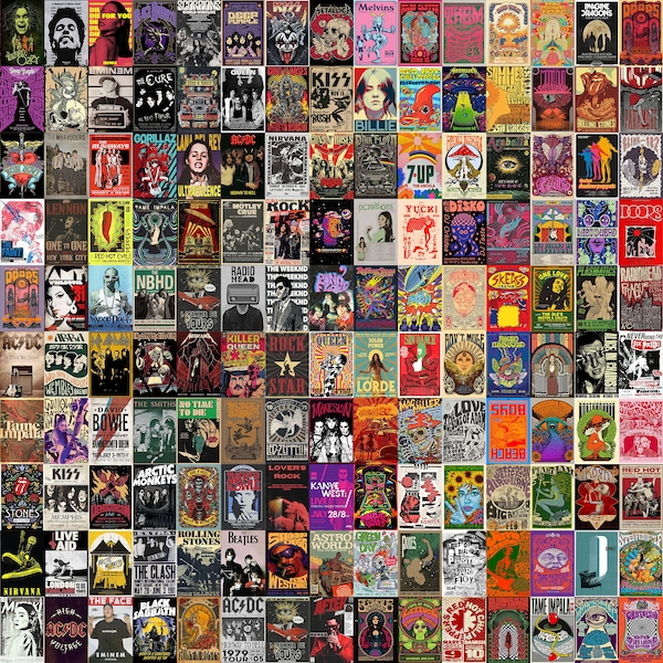 Rock Band Digital Poster - Etsy