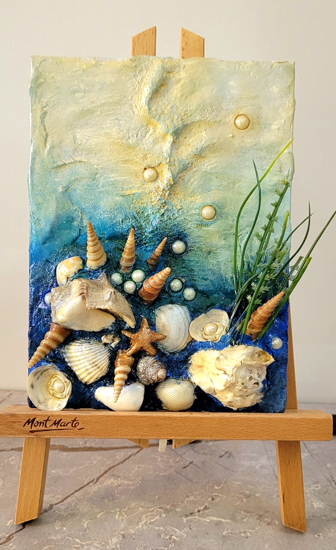 Original Sea Shell Art on MDF Sheet for Beach Lovers - Etsy