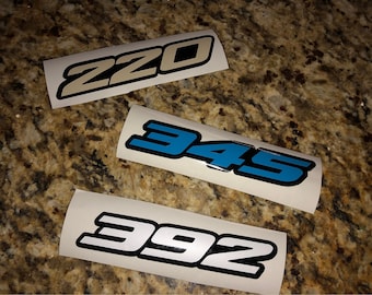 392 Fender Emblem Overlay Decals L&R SATIN BUBBLEGUM Pink Fits Dodge ...