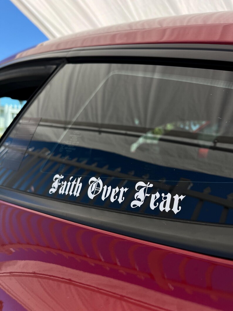Faith Over Fear Car Decal - Etsy