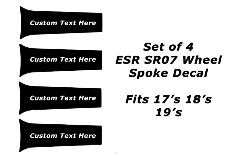 Customized ESR Sr07 VORS Tr37 AVID-1 Av06 Wheel Spoke Decal Te37 Style ...