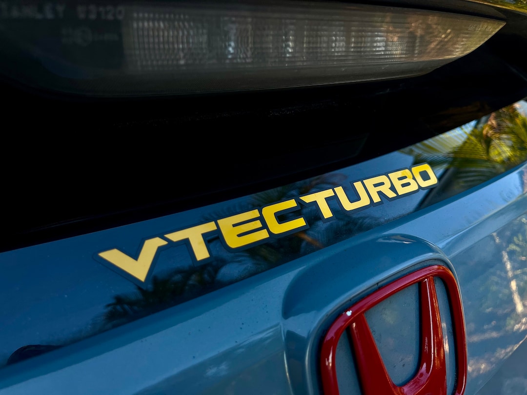 FK8 FL5 CTR VTEC TURBO Rear Windshield Decal - Etsy