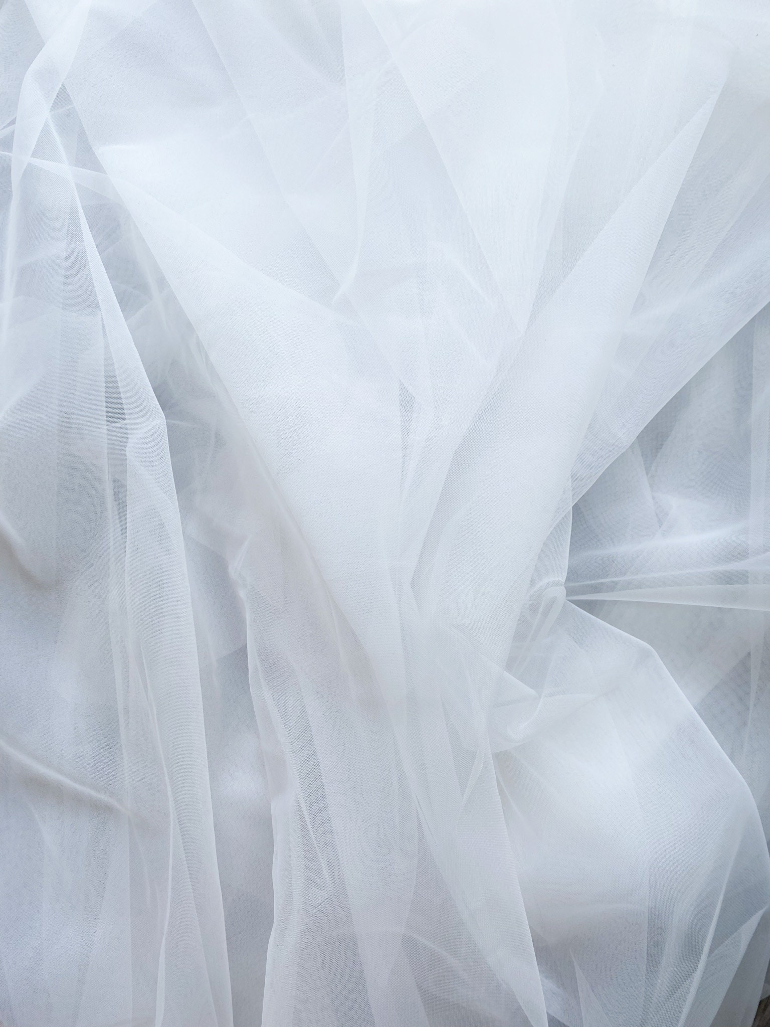 Stretch Bridal Tulle Fabric by the Yard, 300 Cm/118 Inches Wide Net ...
