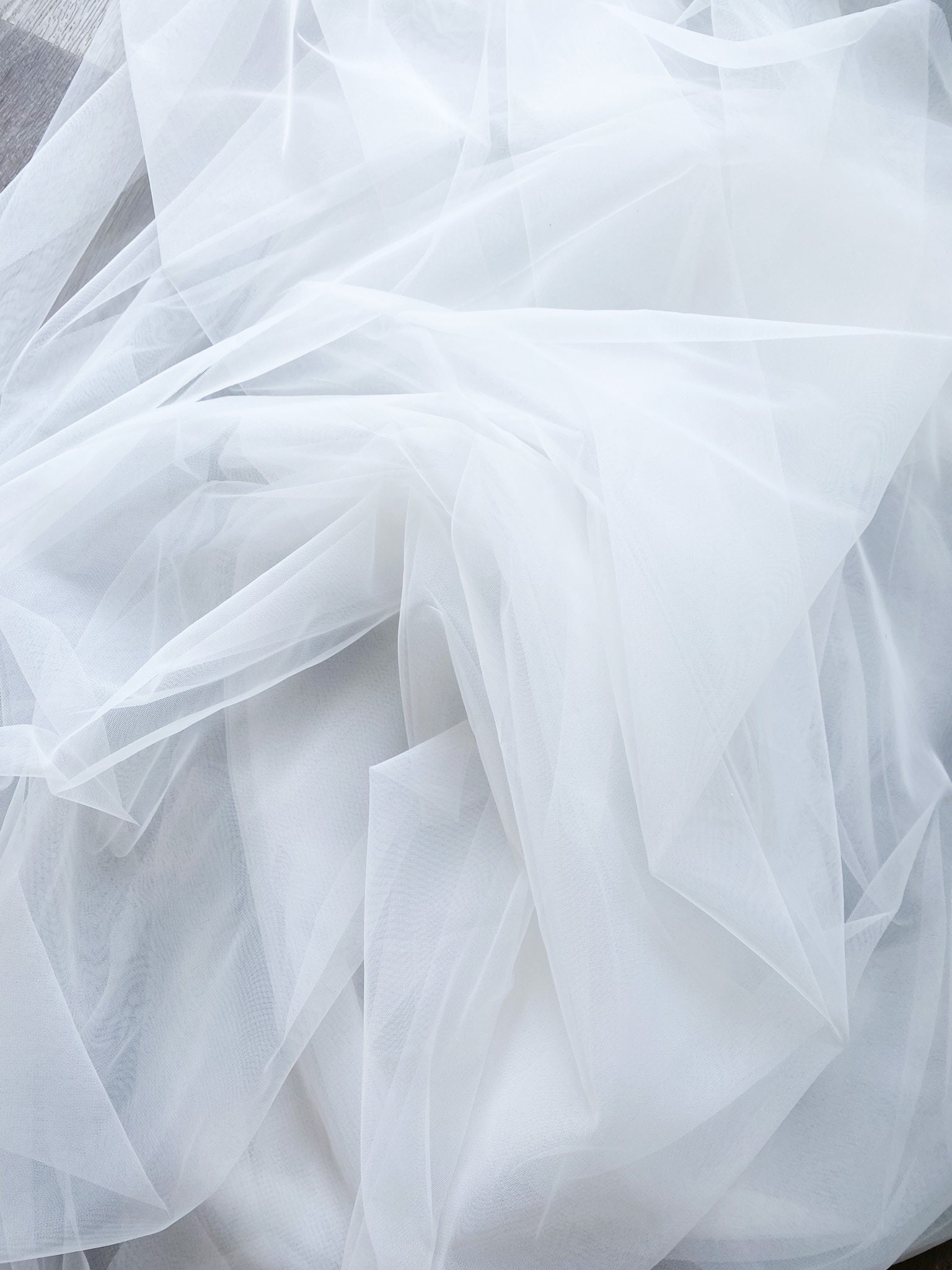 Stretch Bridal Tulle Fabric by the Yard, 300 Cm/118 Inches Wide Net ...