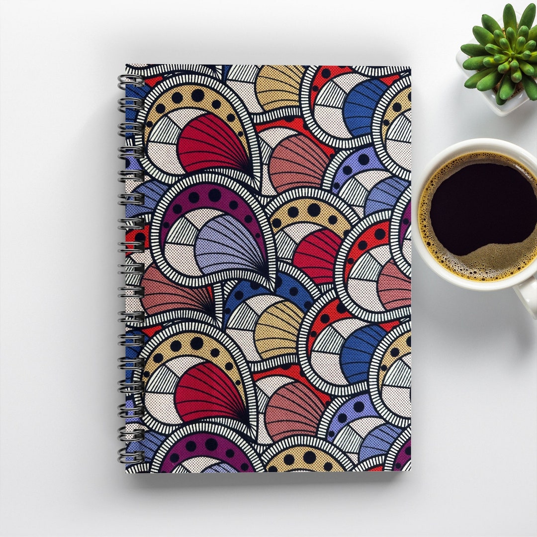 Ankara Wax Fabric Design Spiral Notebook, Spiral Bound, Spiral Journal ...