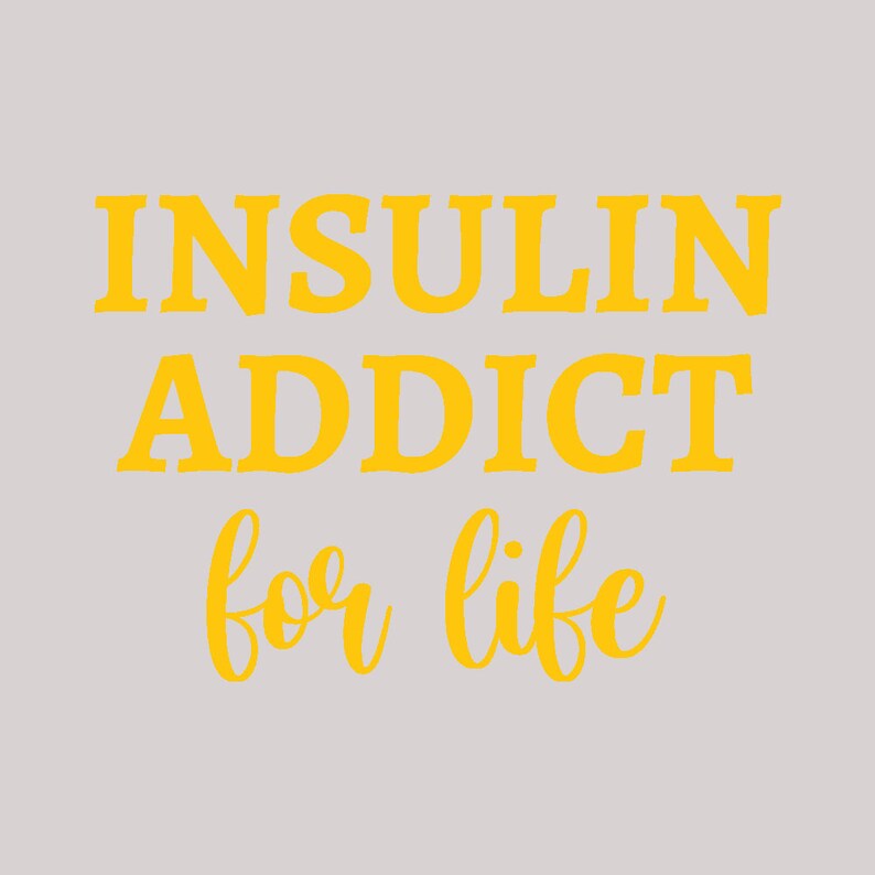 Insulin Addict for Life Funny Diabetic Blood Sugar Decal Sticker - Etsy