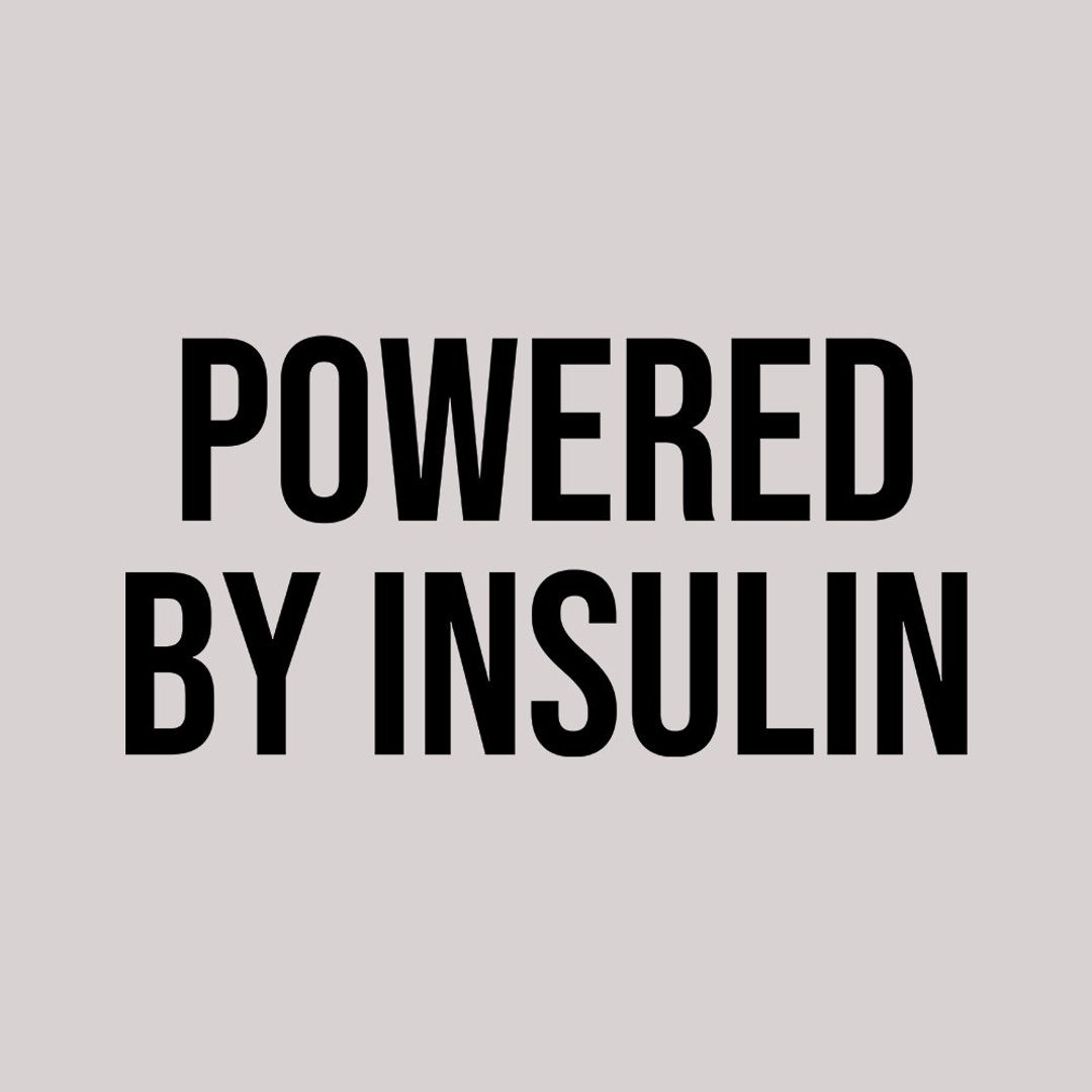 Powered by Insulin Funny Diabetic Blood Sugar Decal Sticker - Etsy