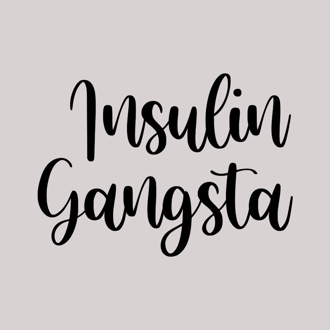 Insulin Gangsta Funny Diabetic Blood Sugar Decal Sticker - Etsy