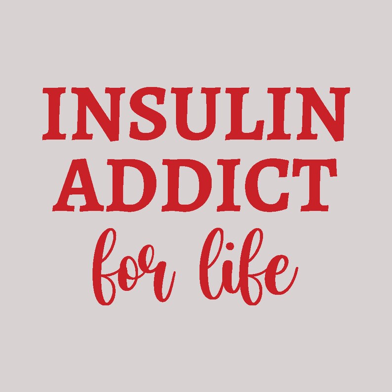 Insulin Addict for Life Funny Diabetic Blood Sugar Decal Sticker - Etsy