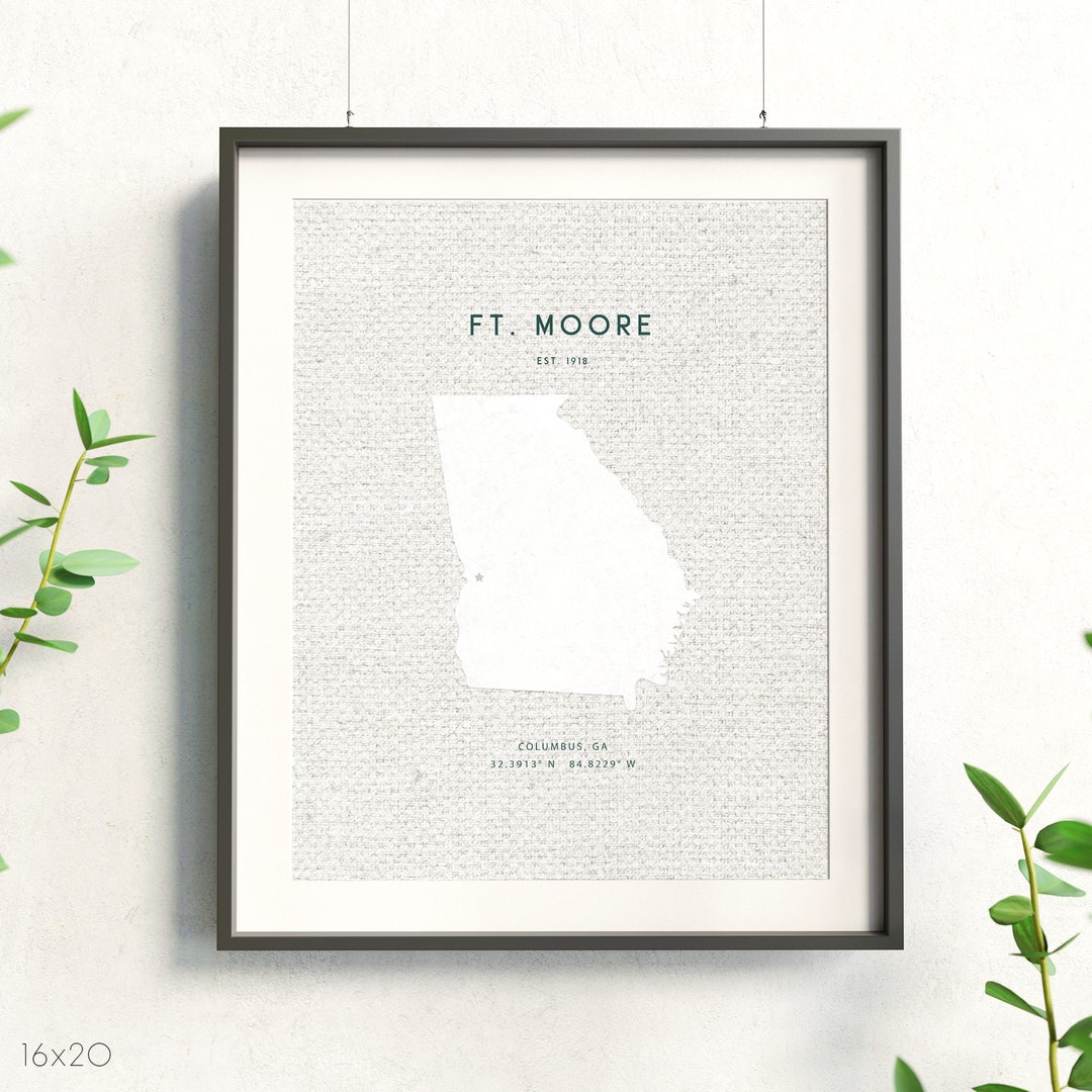 Fort Moore benning Print Digital Download US Army Home Decor Military ...