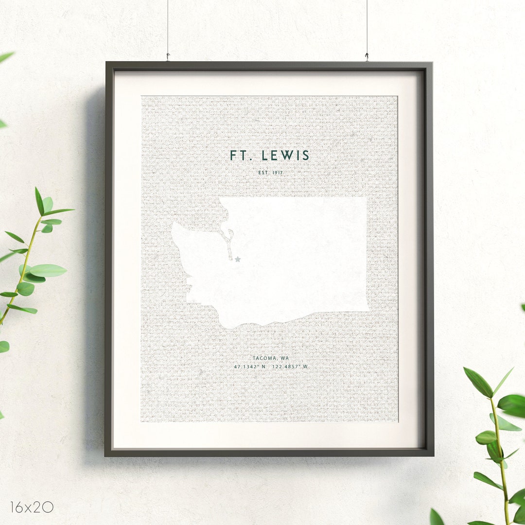 Fort Lewis JBLM Print Digital Download | US Army Home Decor | Military ...