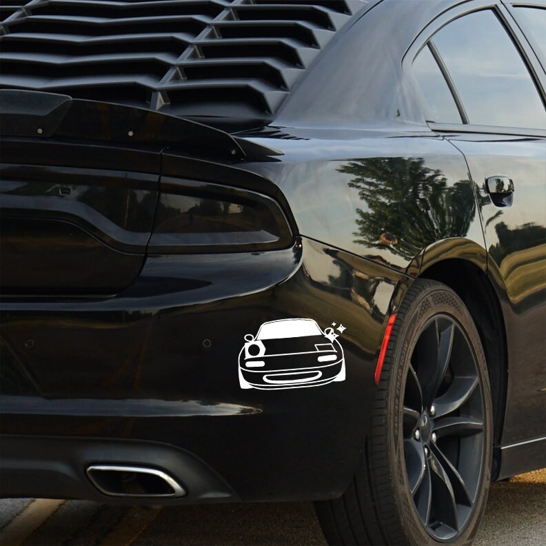 Miata Winking/fish Eye Jdm Bumper Sticker - Etsy