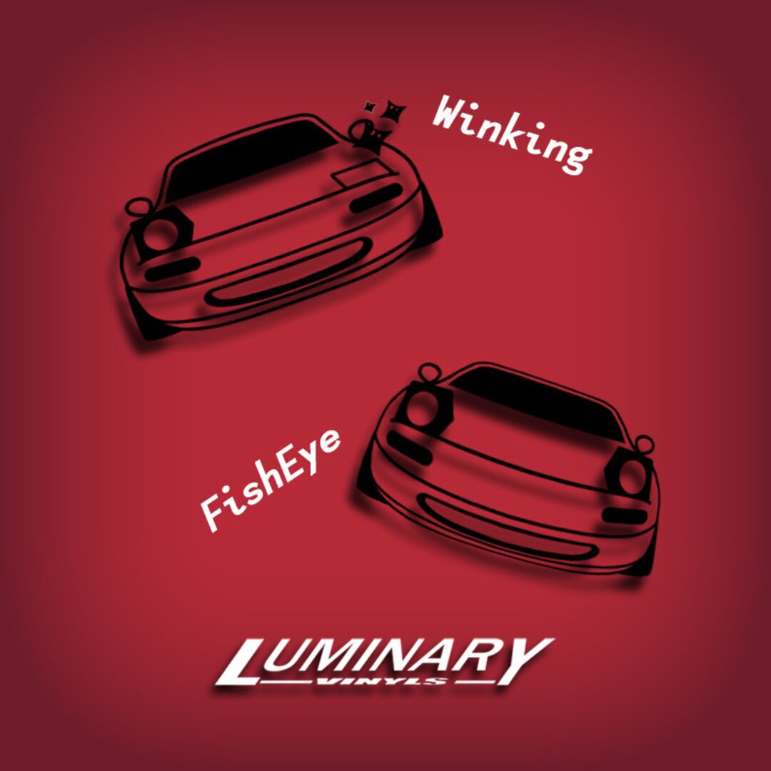 Miata Winking/fish Eye Jdm Bumper Sticker - Etsy