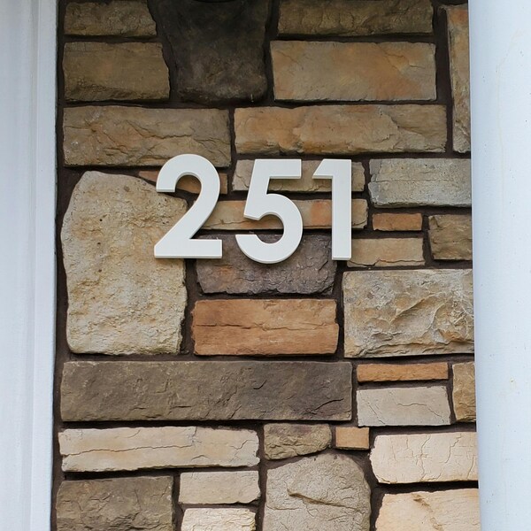 8 Inch Modern House Numbers - Etsy