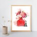 Ruby Red floral Essence: Watercolor Flower Perfume Bottle Art Print ...