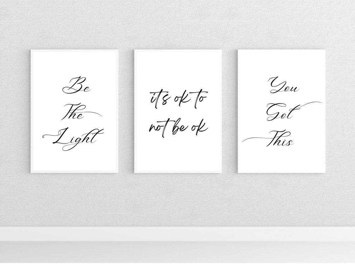 Printable unleash Your Potential Word Quotes Wall Art Set ...