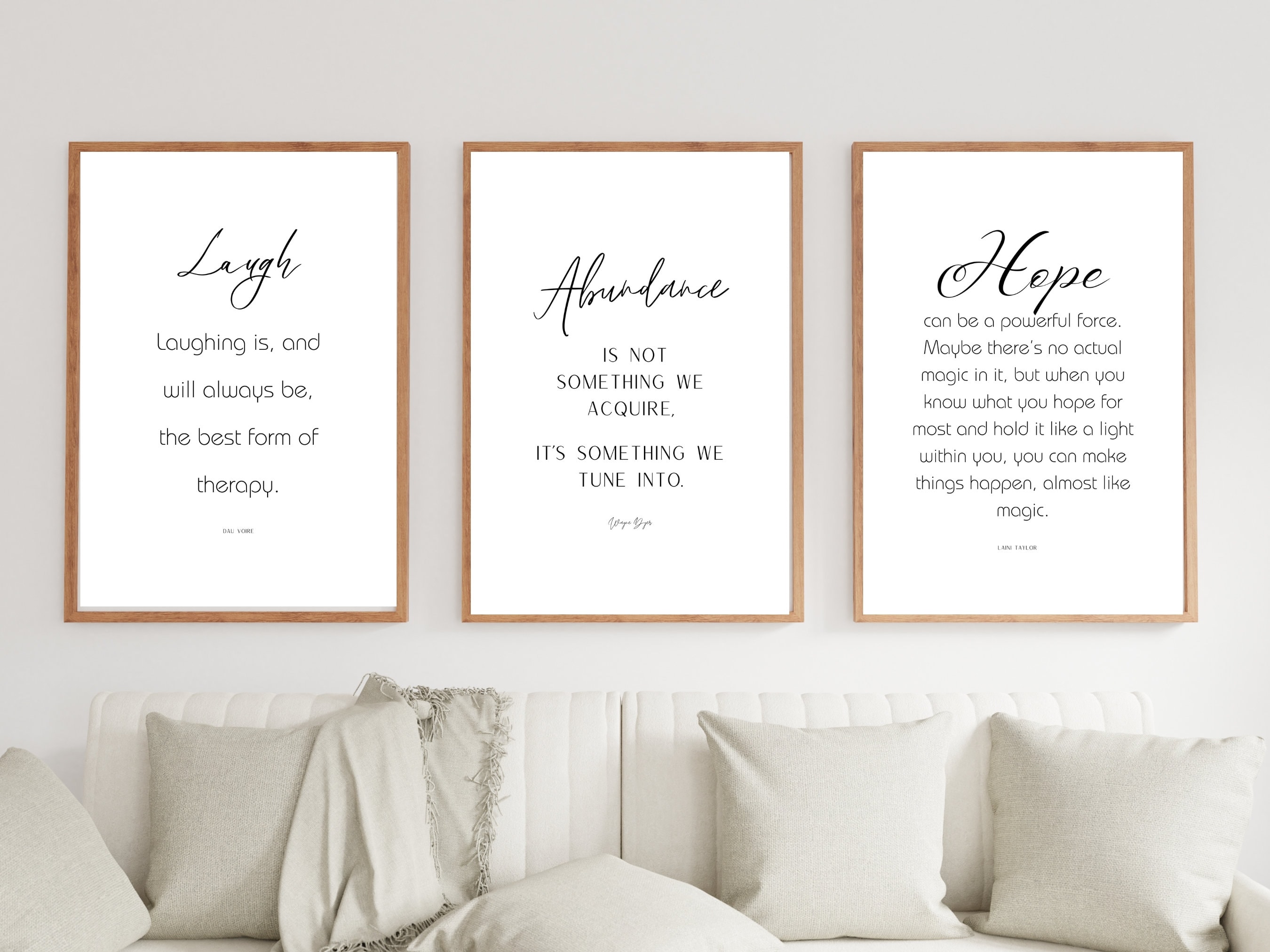 Printable adventures of Laughter and Hope Word Quotes Wall Art Set ...