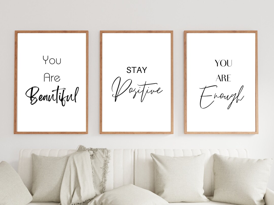 Printable empowering Affirmations Word Quotes Wall Art, Inspirational ...