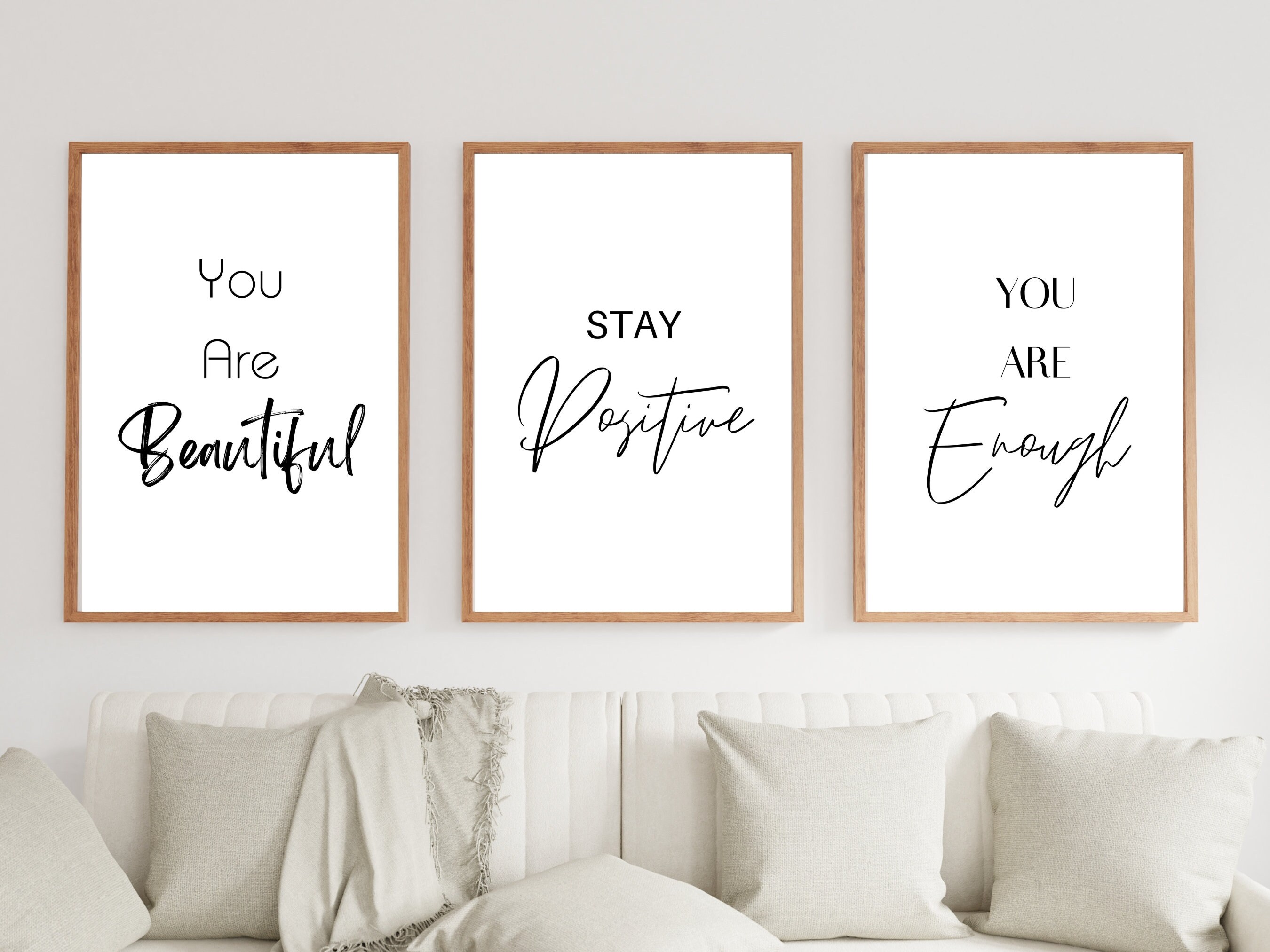 Printable empowering Affirmations Word Quotes Wall Art, Inspirational ...