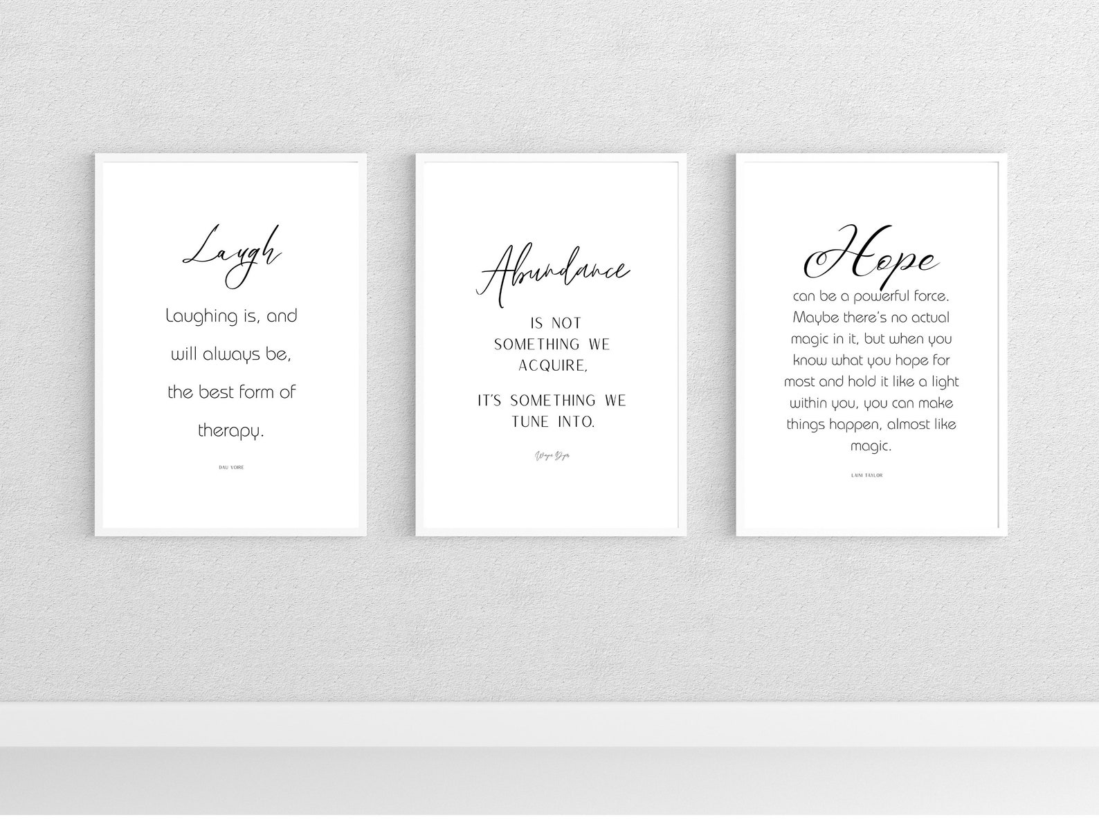Printable adventures of Laughter and Hope Word Quotes Wall Art Set ...