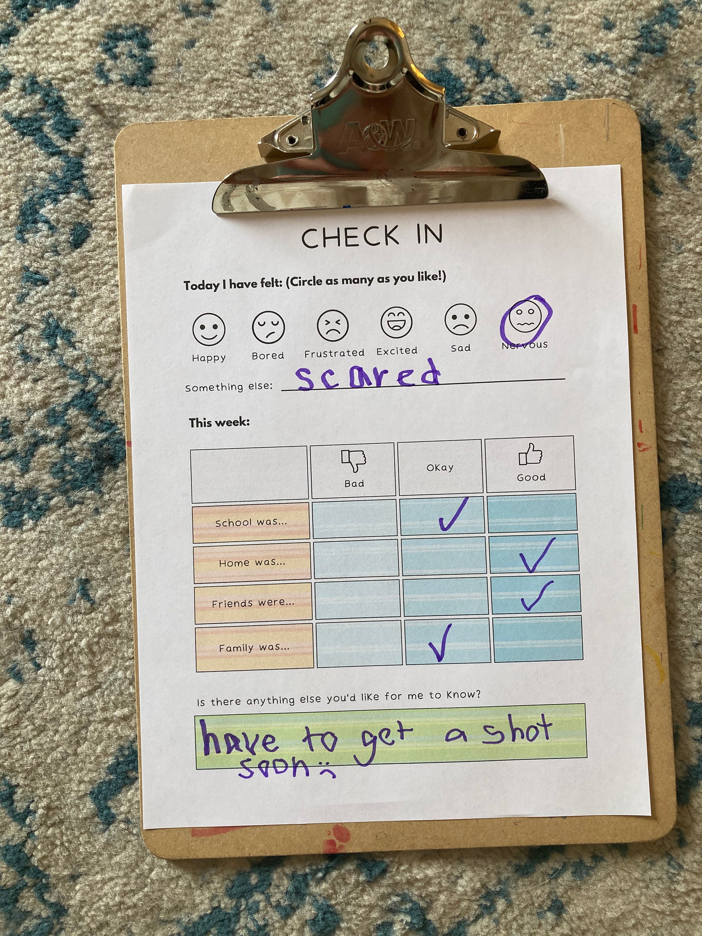 Client Check-in - Play Therapy - Child Therapy - Self-report - Etsy