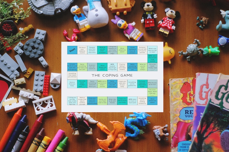 Coping Game Printable - Play Therapy - Child Therapy - Counseling ...