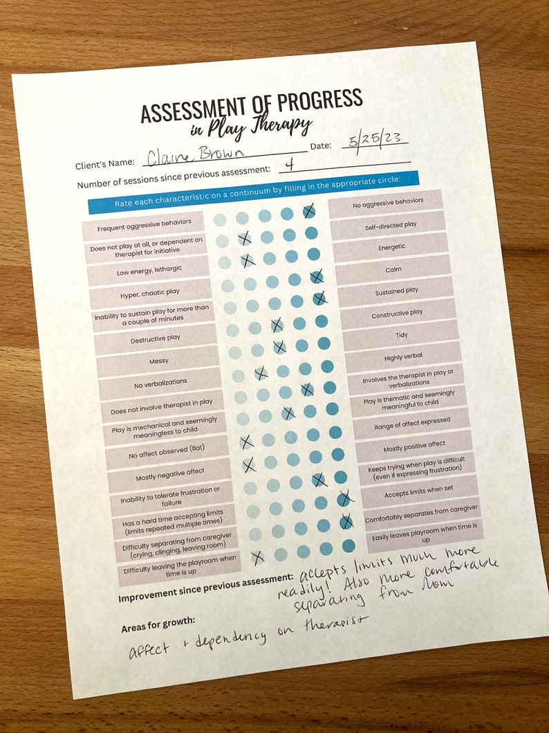 Assessment of Progress in Play Therapy - Progress Tracker - Child ...