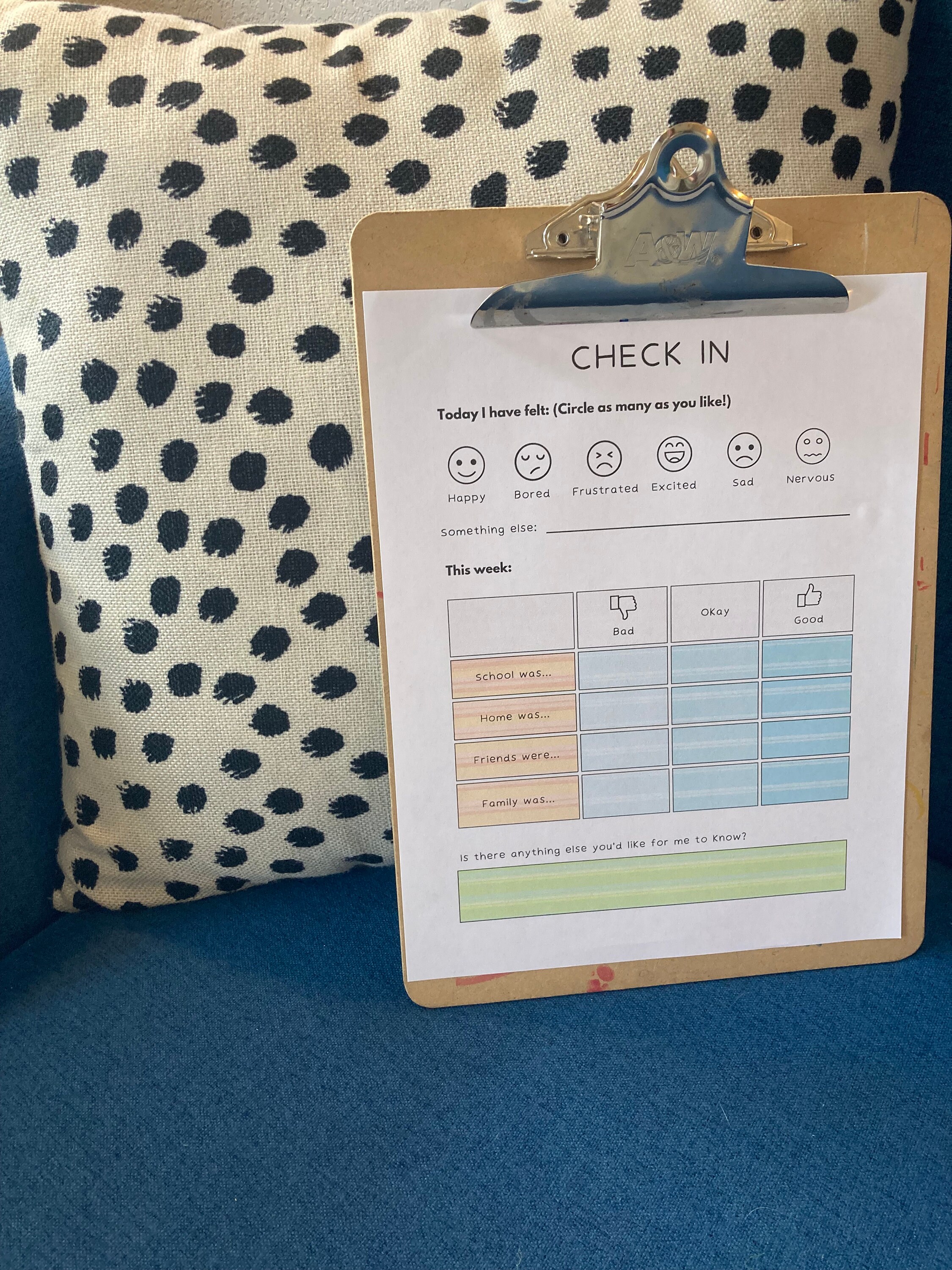 Client Check-in - Play Therapy - Child Therapy - Self-report - Etsy