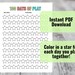 100 Days of Play Printable - Family Activity - Coloring Sheet - Etsy