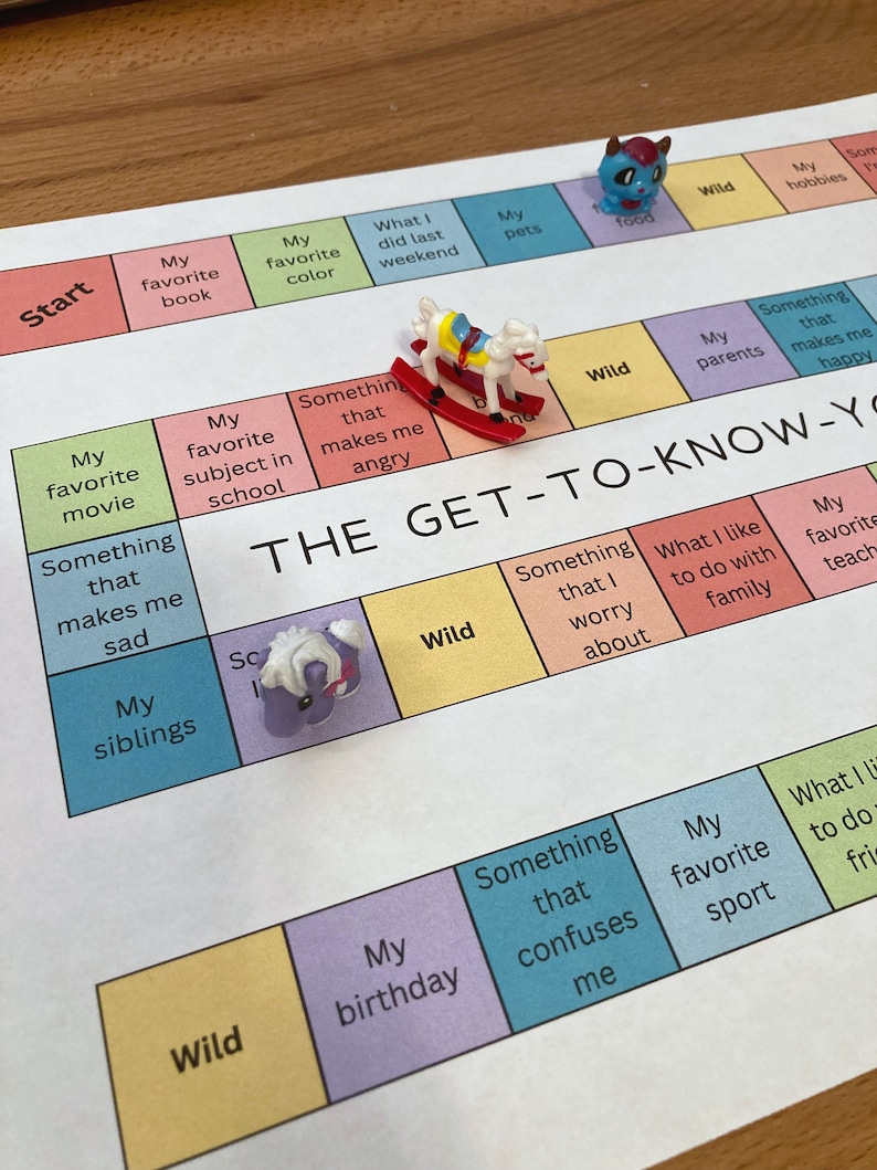 Get to Know You Game Printable - Play Therapy - Child Therapy ...