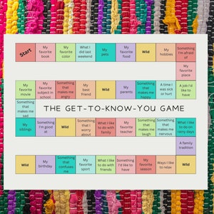 Get to Know You Game Printable - Play Therapy - Child Therapy ...