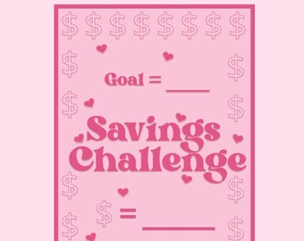 Instant Digital Download - Savings Challenge Customizable Printable PDF ...