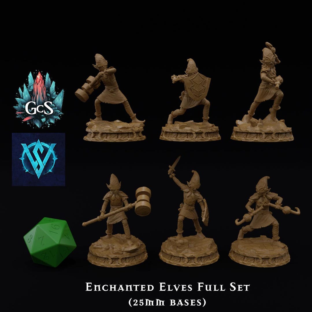 Enchanted Elves - Witchsong Miniatures - Medium Scale Set of 6 ...