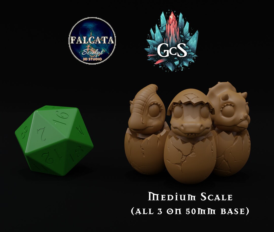 Dino Eggs - Kinder Eggs - Falcata3d - Baby Chibi Dinos - Dnd ...