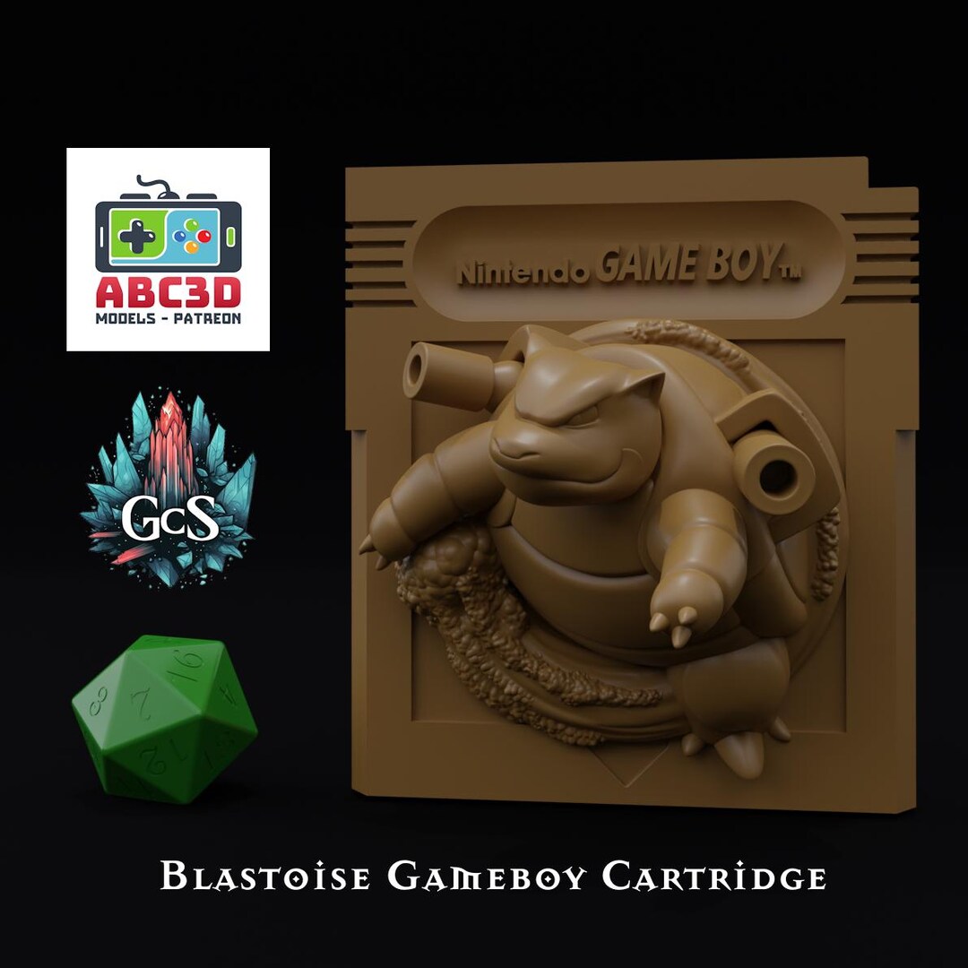 Blastoise Gameboy Cartridge - ABC3D Models - 3D Pokemon Fan Art ...