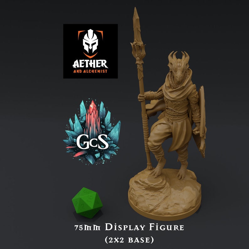 Female Dragonborn Warrior Aether & Alchemist Medium Mini or 75mm ...