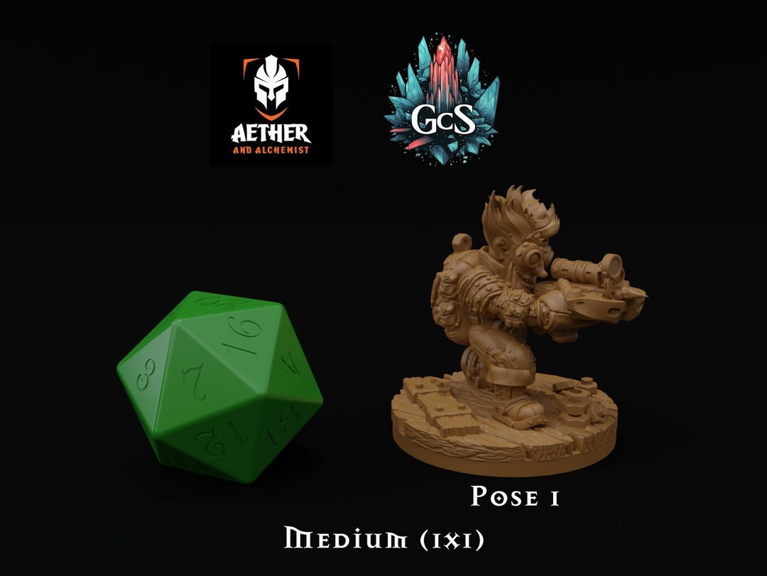 Gnome Artificer - Aether & Alchemist - Medium Miniature or 75mm Scale ...