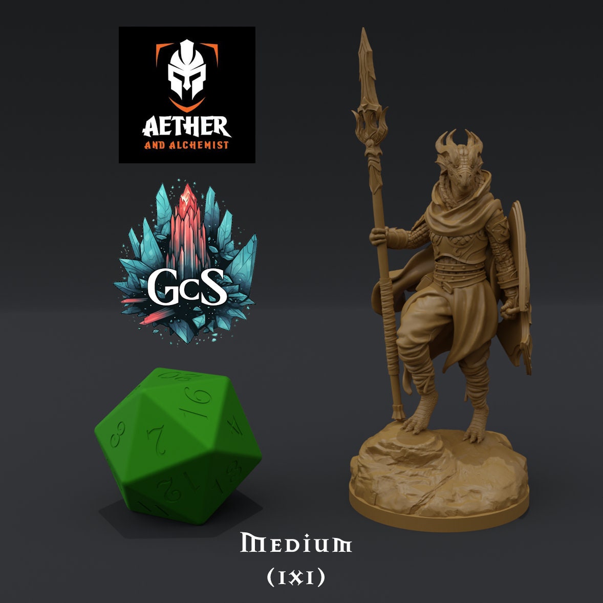 Female Dragonborn Warrior Aether & Alchemist Medium Mini or 75mm ...