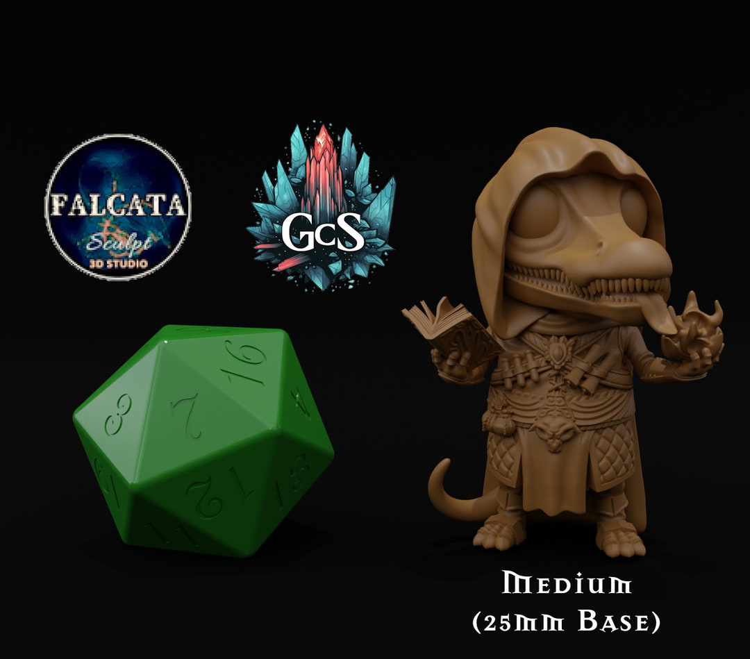 Baryonyx Warlock - Falcata3d - Chibi Dino Hero - Dnd | Pathfinder ...