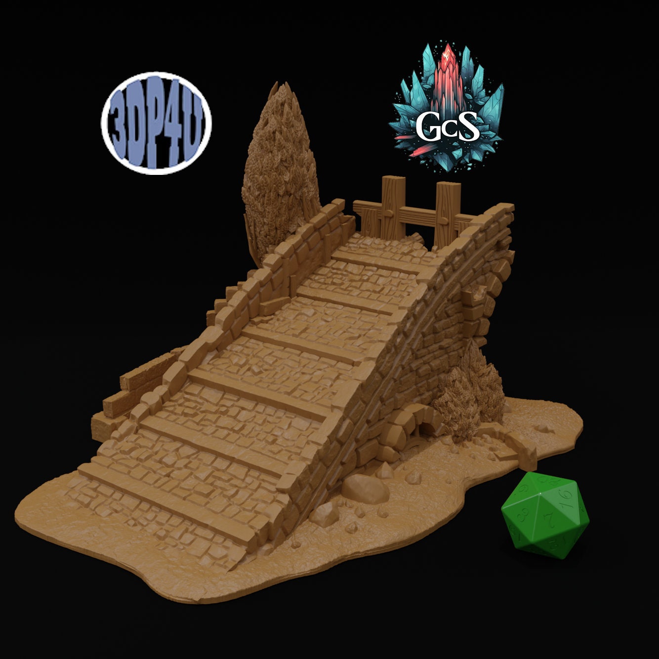 Half Bridge 3dpforu Display Feature/game Terrain Dnd Pathfinder TTRPG ...