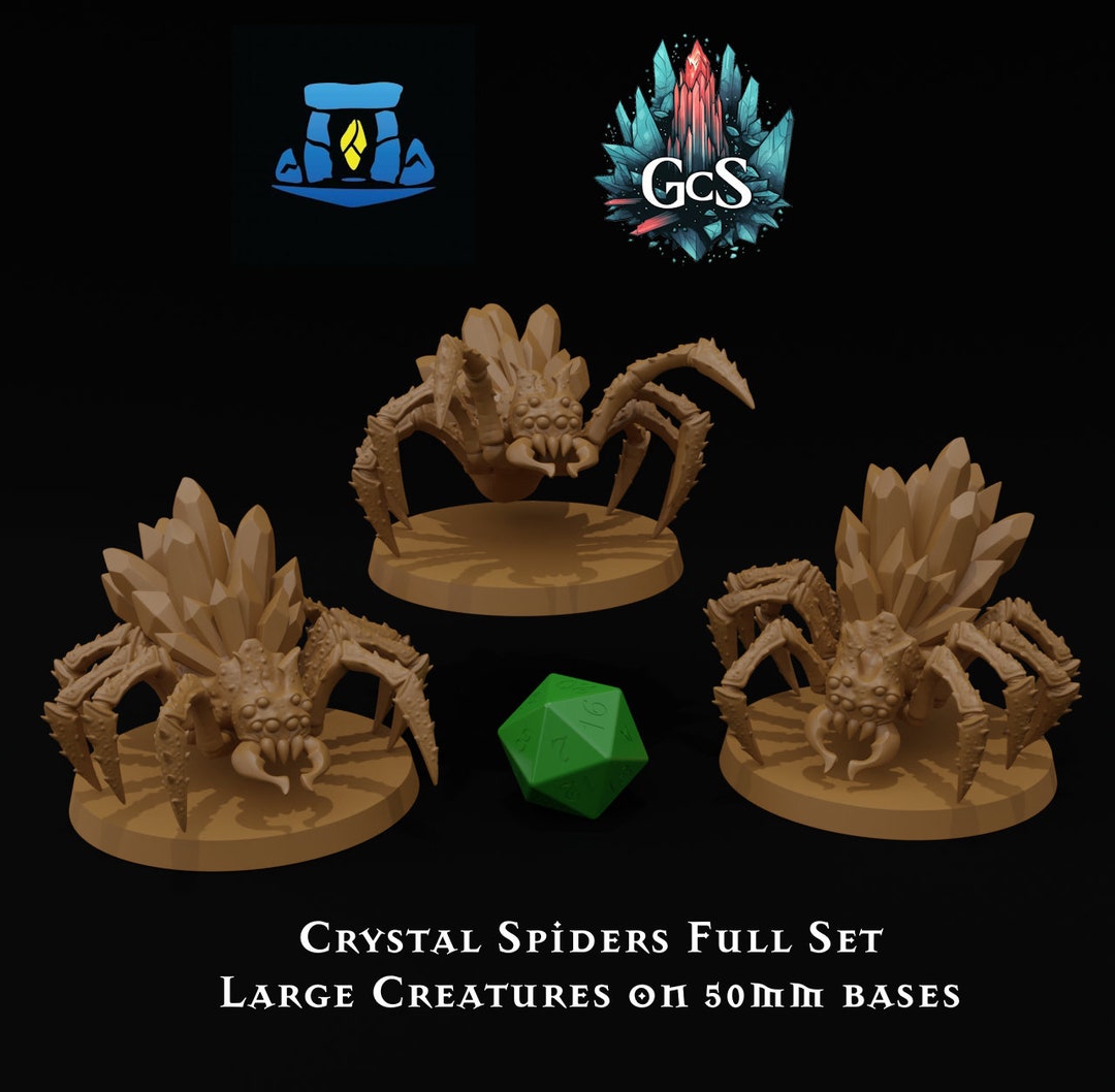 Crystal Spiders - Wishgate Studios - Large Scale Giant Spiders - Dnd ...