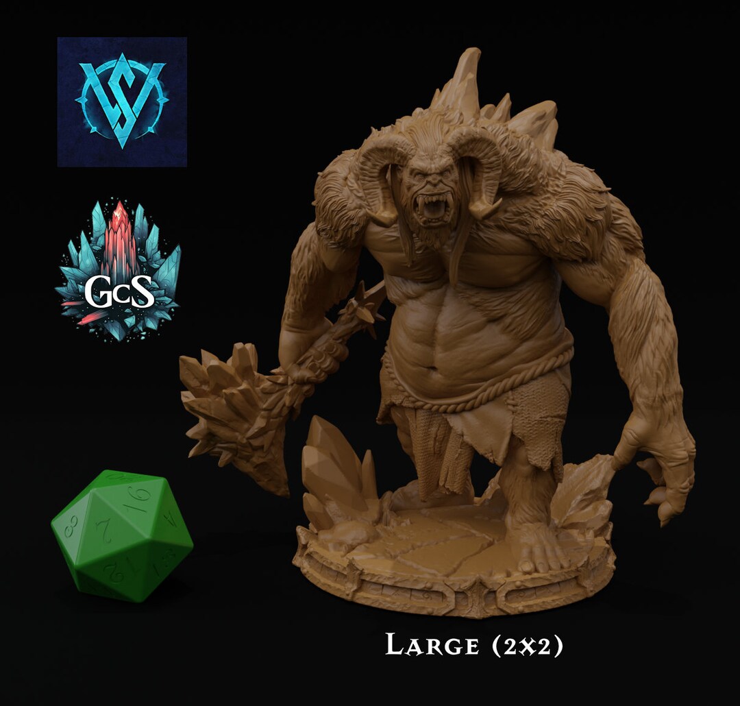 Dreadfrost Yeti - Witchsong Miniatures - Large/huge/gargantuan Mini or ...
