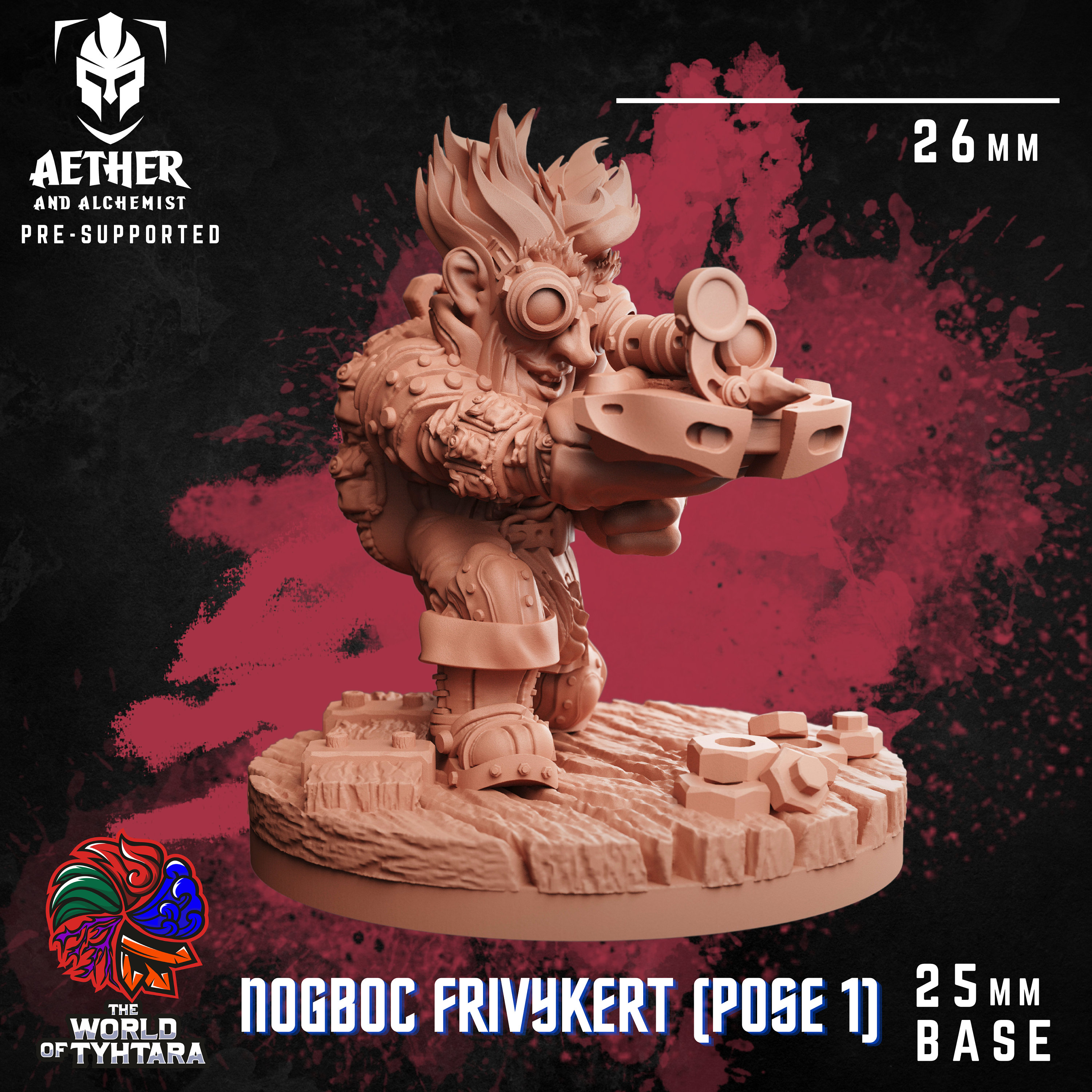 Gnome Artificer Aether & Alchemist Medium Miniature or 75mm Scale ...