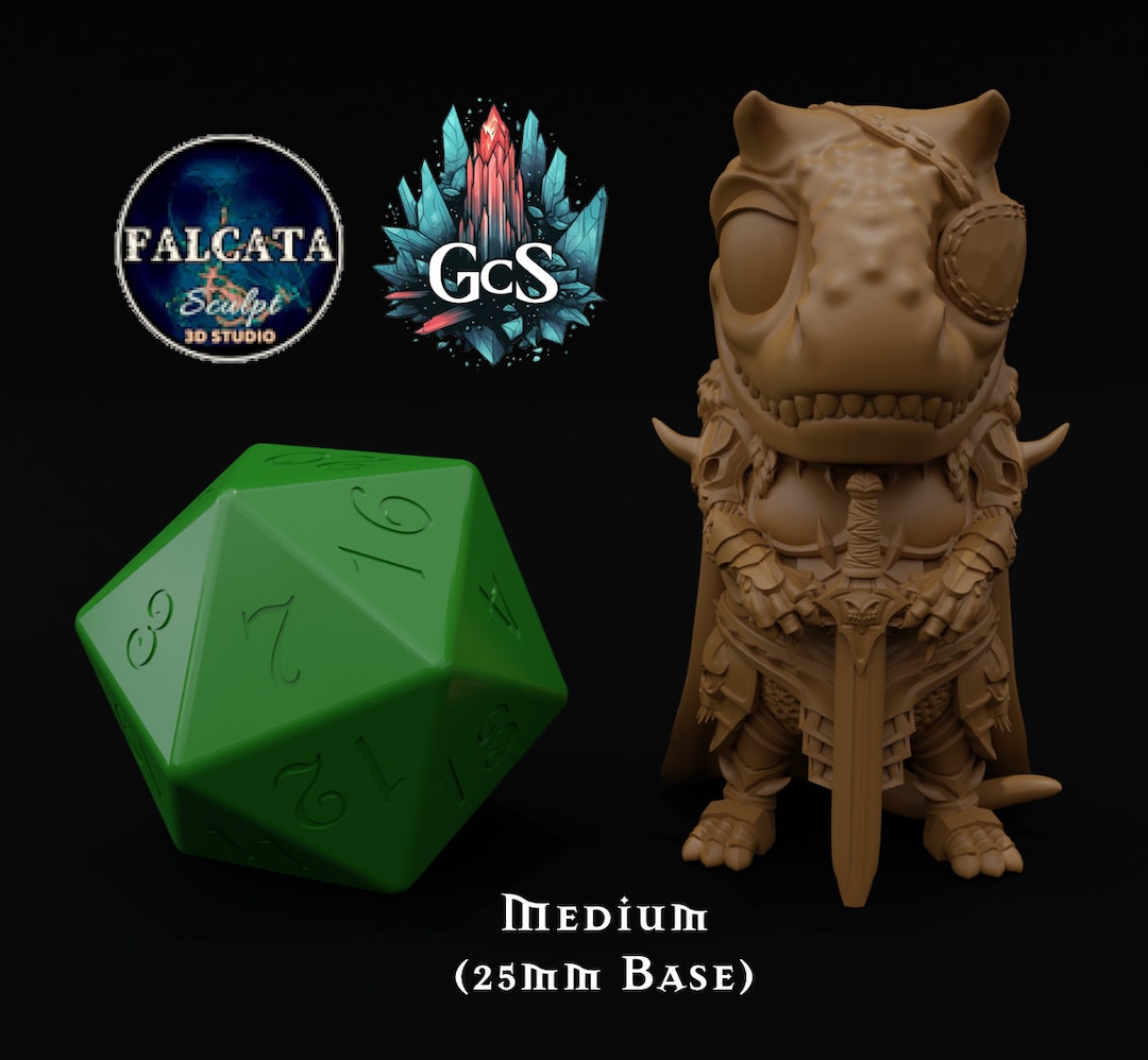 Carnotaurus Antipaladin - Falcata3d - Chibi Dino Hero - Dnd ...