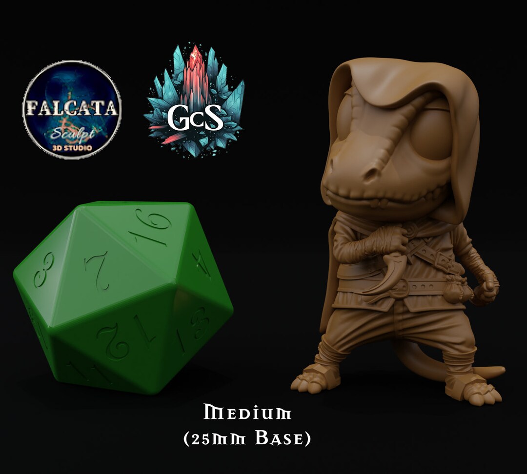 Velociraptor Rogue - Falcata3d - Chibi Dino Hero - Dnd | Pathfinder ...