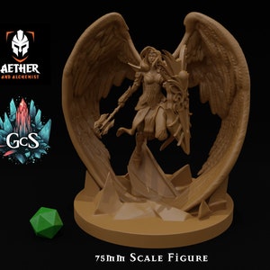 Aasimar Paladin Aether & Alchemist Medium Scale Miniature or 75mm ...